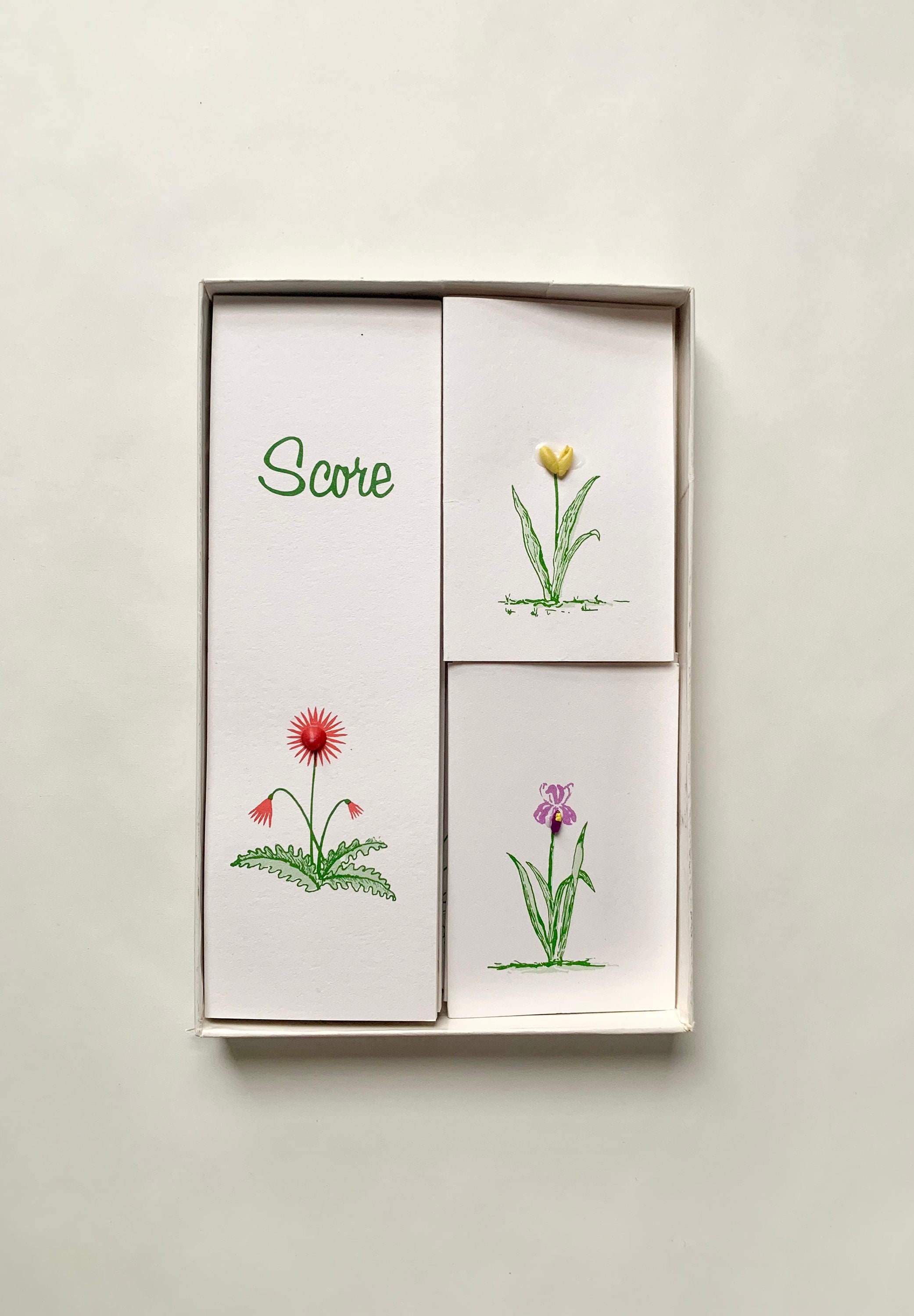 Vintage Floral Bridge Set Paper Ephemera Vintage Game - Etsy