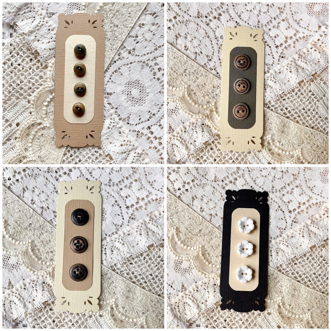 Vintage Button Cards (you Choose) - Etsy