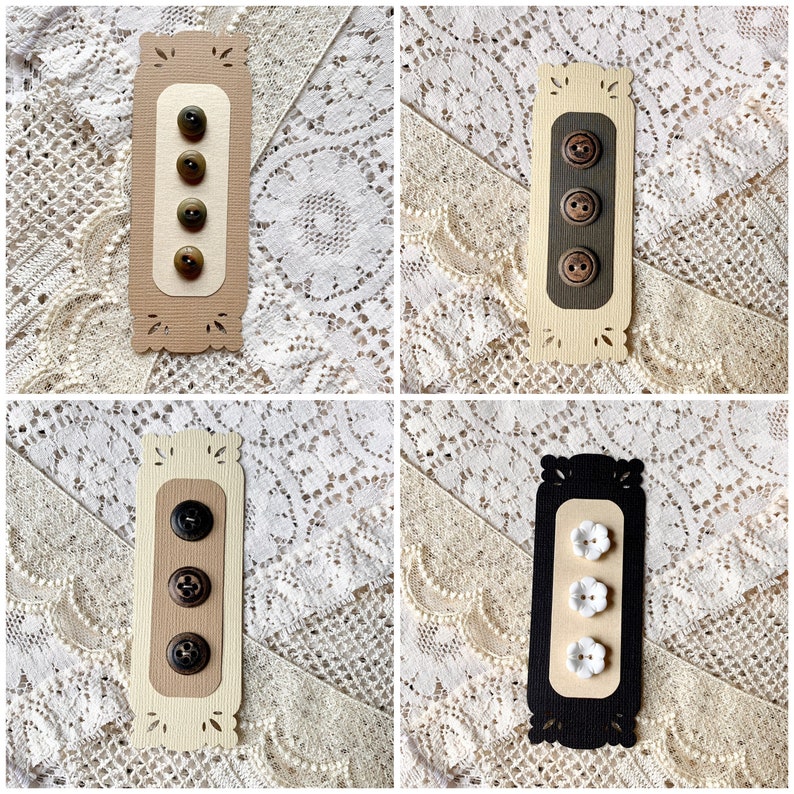 Vintage Button Cards (you Choose) - Etsy