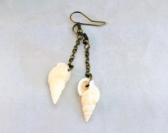 Conch shell earrings | Etsy