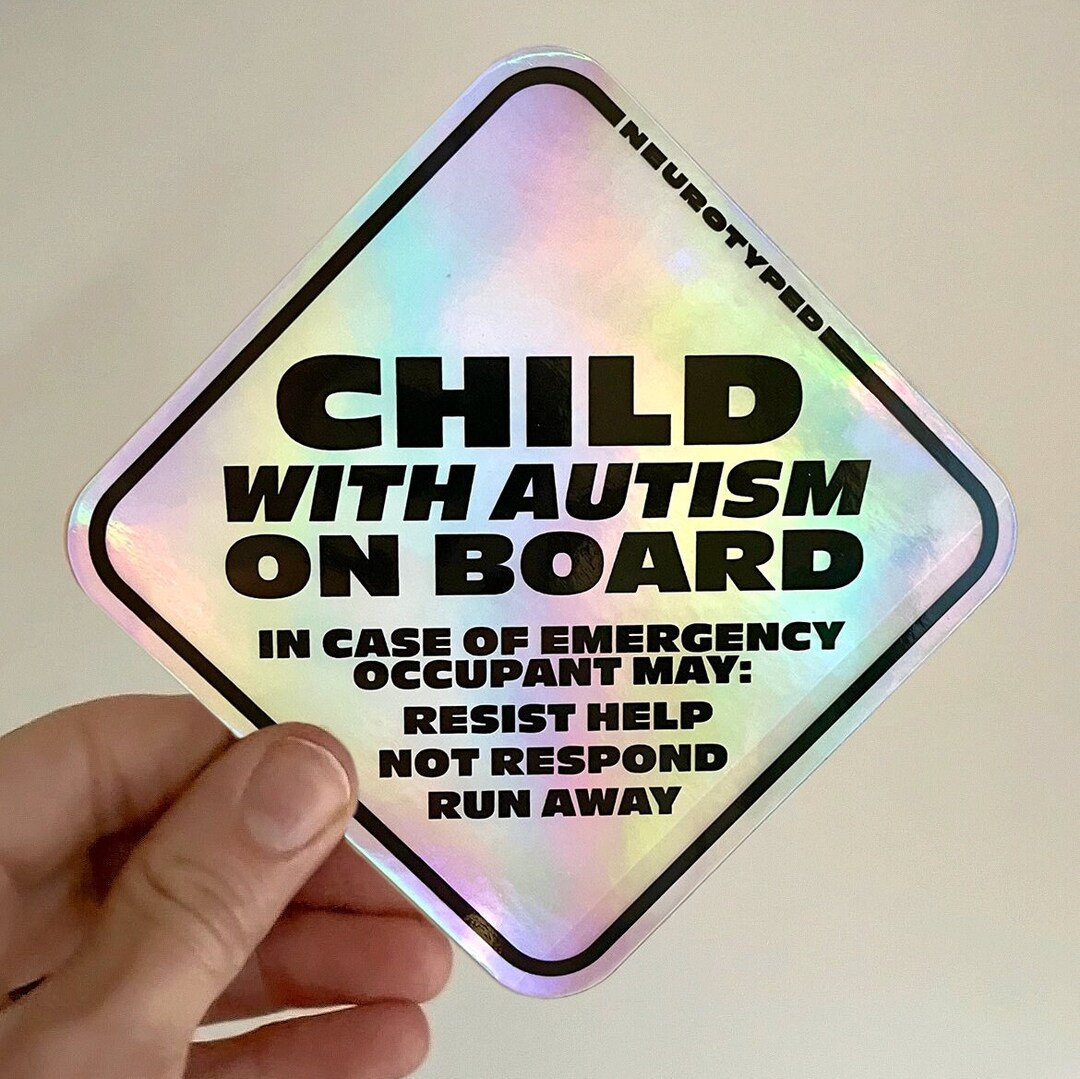 Child or Person With Autism on Board Car Sticker - Etsy