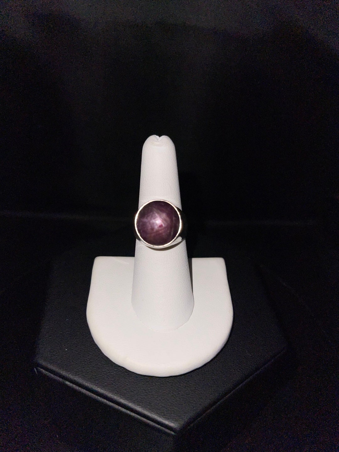 Natural Star Ruby Sterling Silver Ring (size 7.5) - Etsy