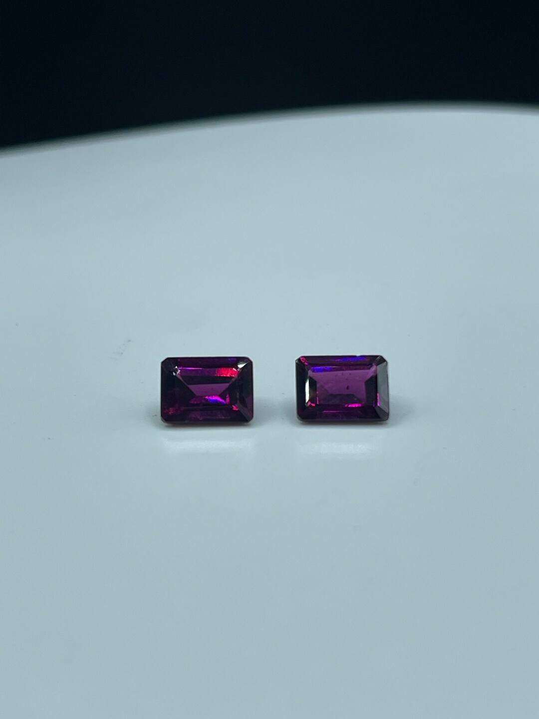 Natural Purple Grape Garnet Emerald Cut Loose Gemstones | 8x6 MM | 4.26 ...