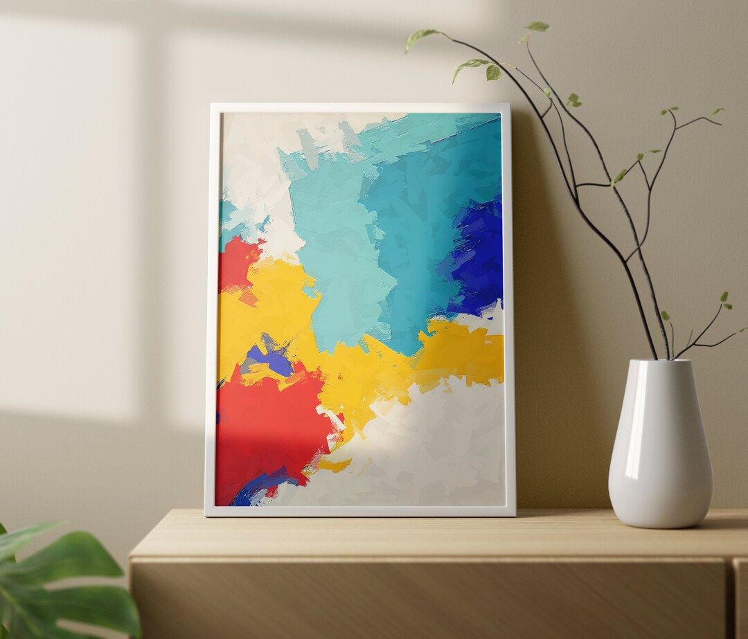 Abstract Colors Exhibition Poster, Modern Bauhaus Print (digital File ...