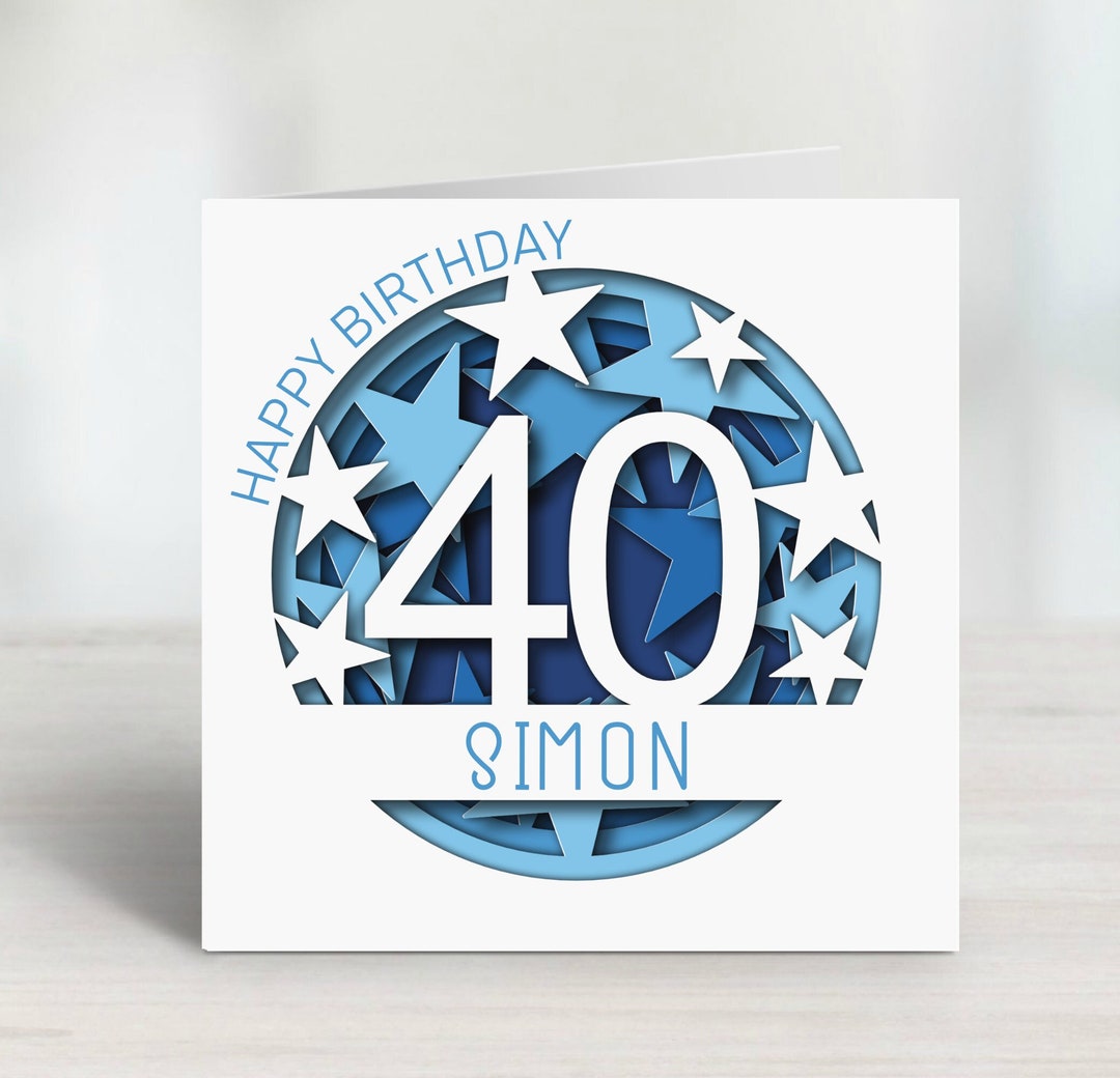 Personalised 40th Birthday Card, 40th Birthday Card for Son, Grandson ...