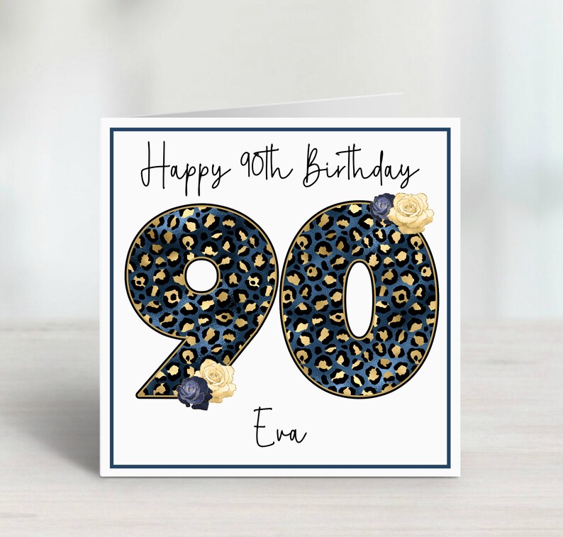 90th Birthday Card Personalised Card 90th Birthday Card for - Etsy UK