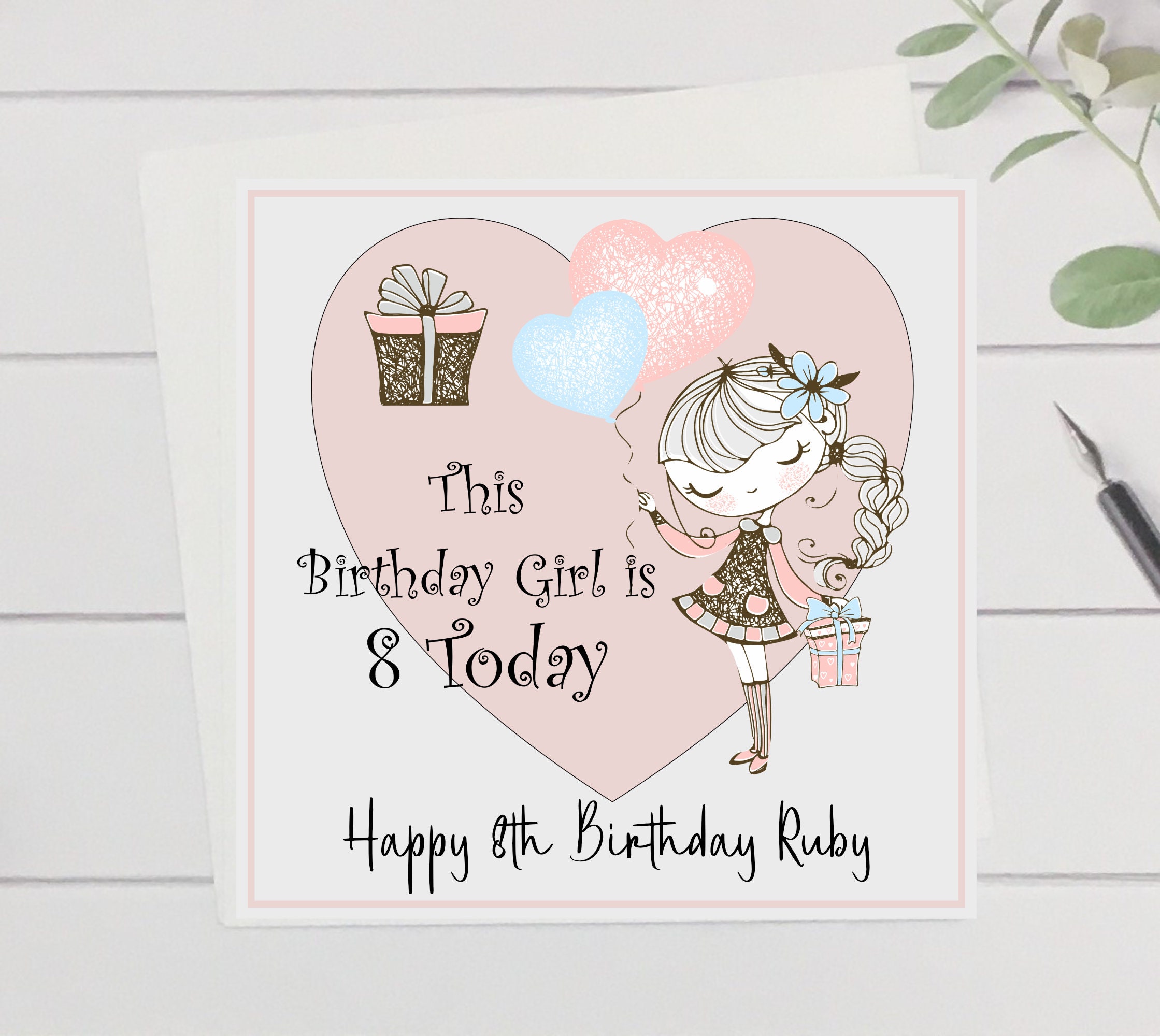 Personalised 8th Birthday Card Age Birthday Card Birthday | Etsy