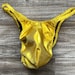 Custom Men's Bodybuilding Posing Trunks - Yellow Shimmer - Competition ...