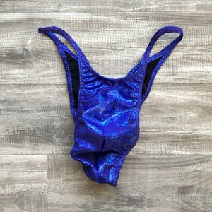 Custom Men's Bodybuilding Posing Trunks - Blue/purple - Competition ...