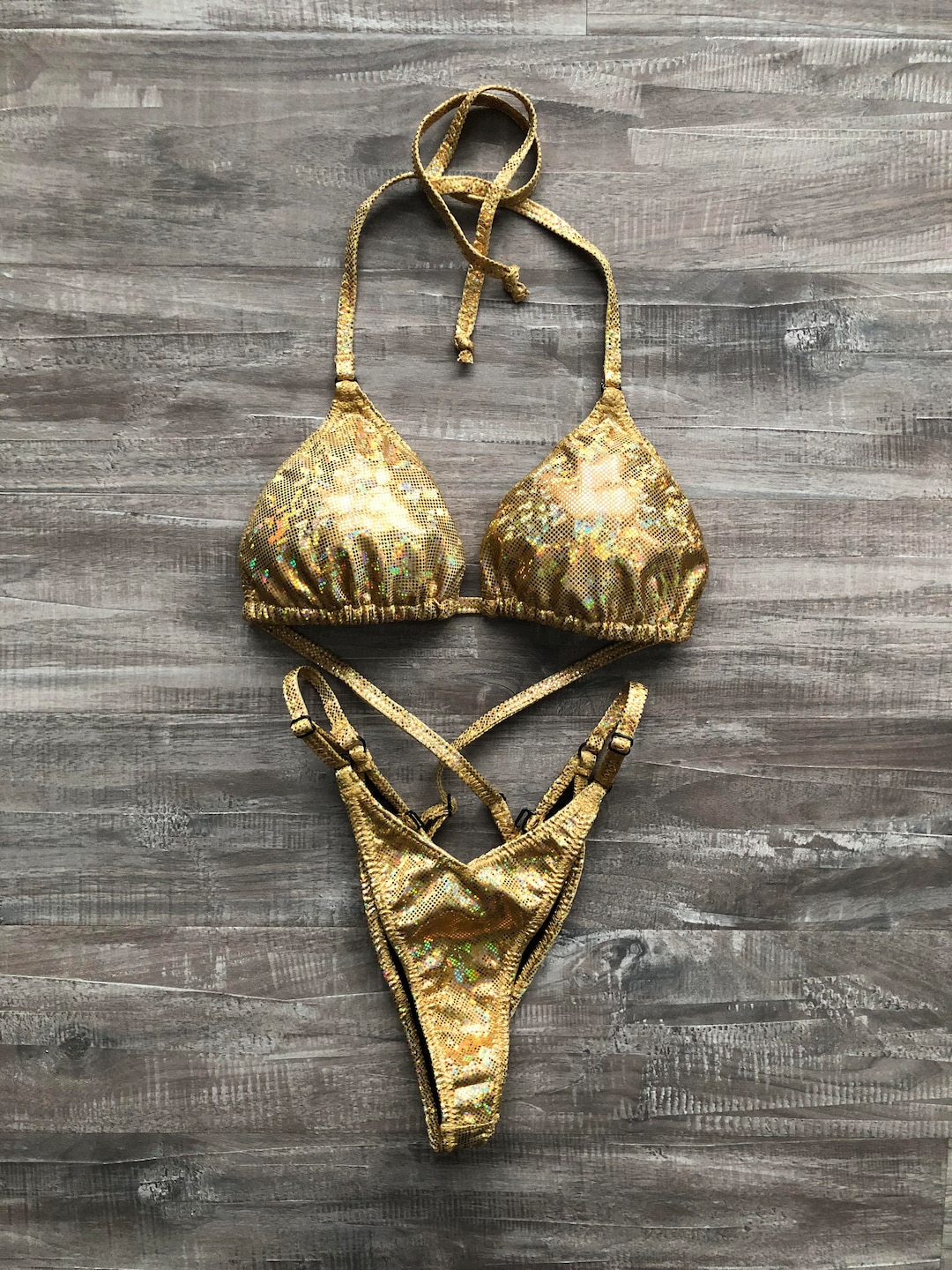 Gold NPC IFBB OCB Practice Posing Suit Gold - Etsy