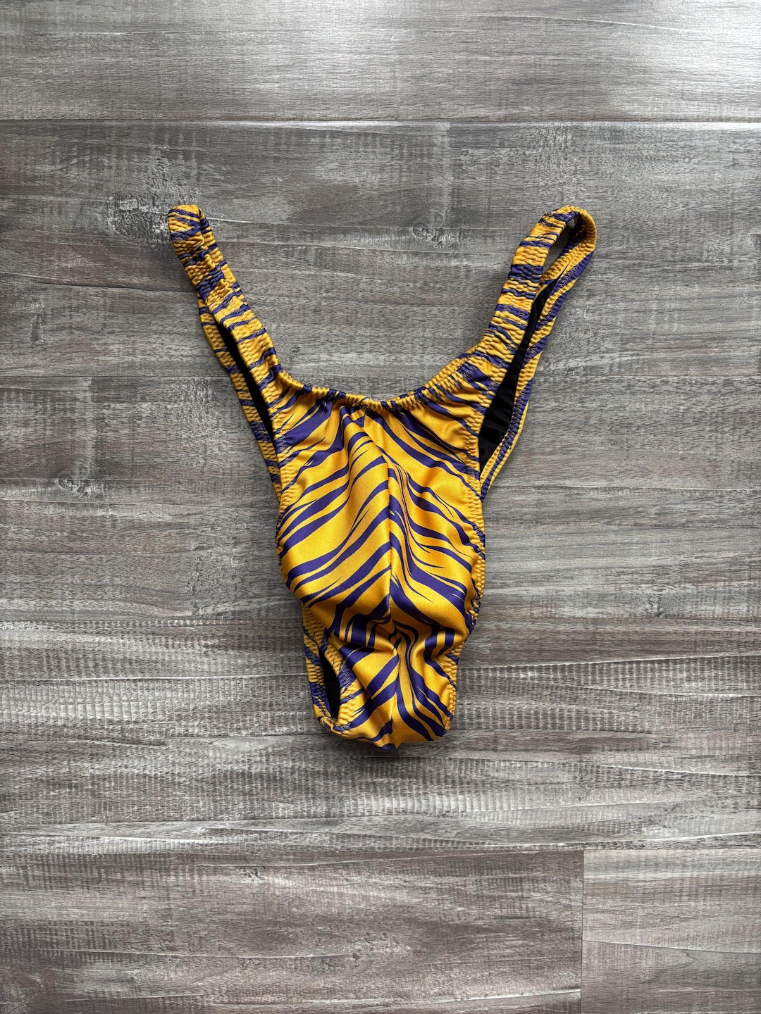 Custom Men's Bodybuilding Posing Trunks - LSU Gold & Purple Tiger ...