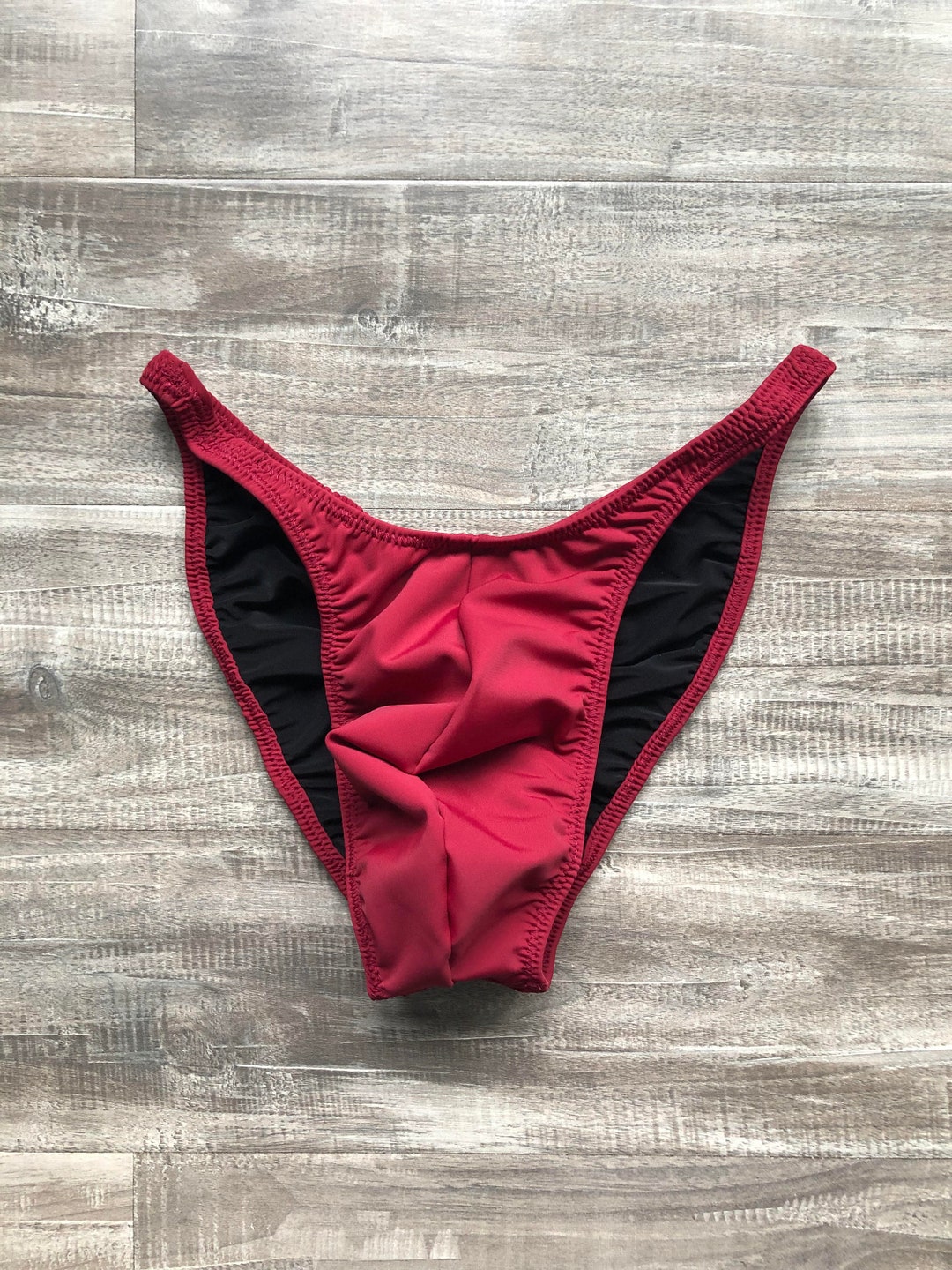 Custom Men's Bodybuilding Posing Trunks - Matte Maroon - Competition ...