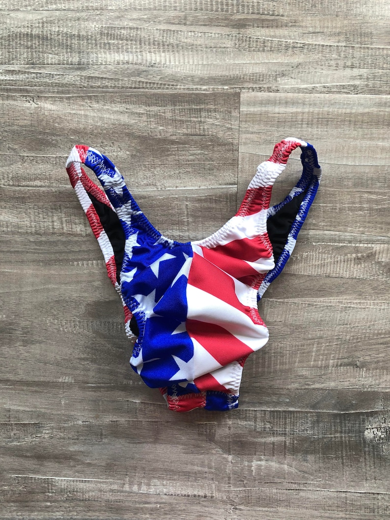 Custom Men's Bodybuilding Posing Trunks - American Flag - Competition ...