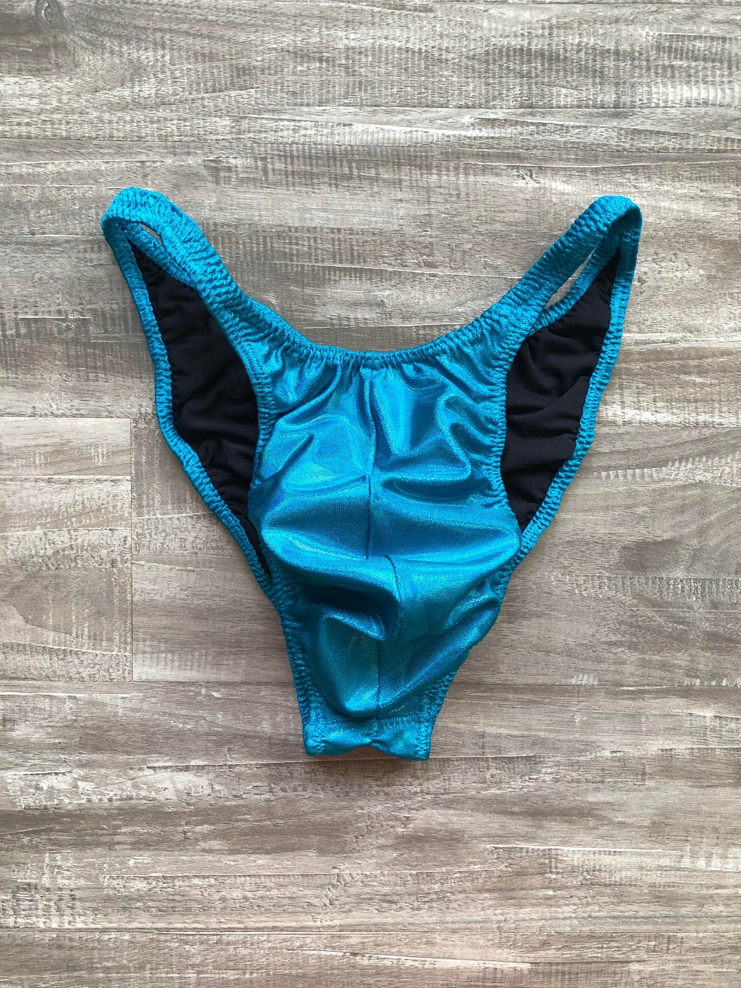 Custom Men's Bodybuilding Posing Trunks - Turquoise Shimmer ...