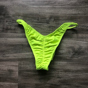 Custom Men's Bodybuilding Posing Trunks - Matte Neon Yellow ...