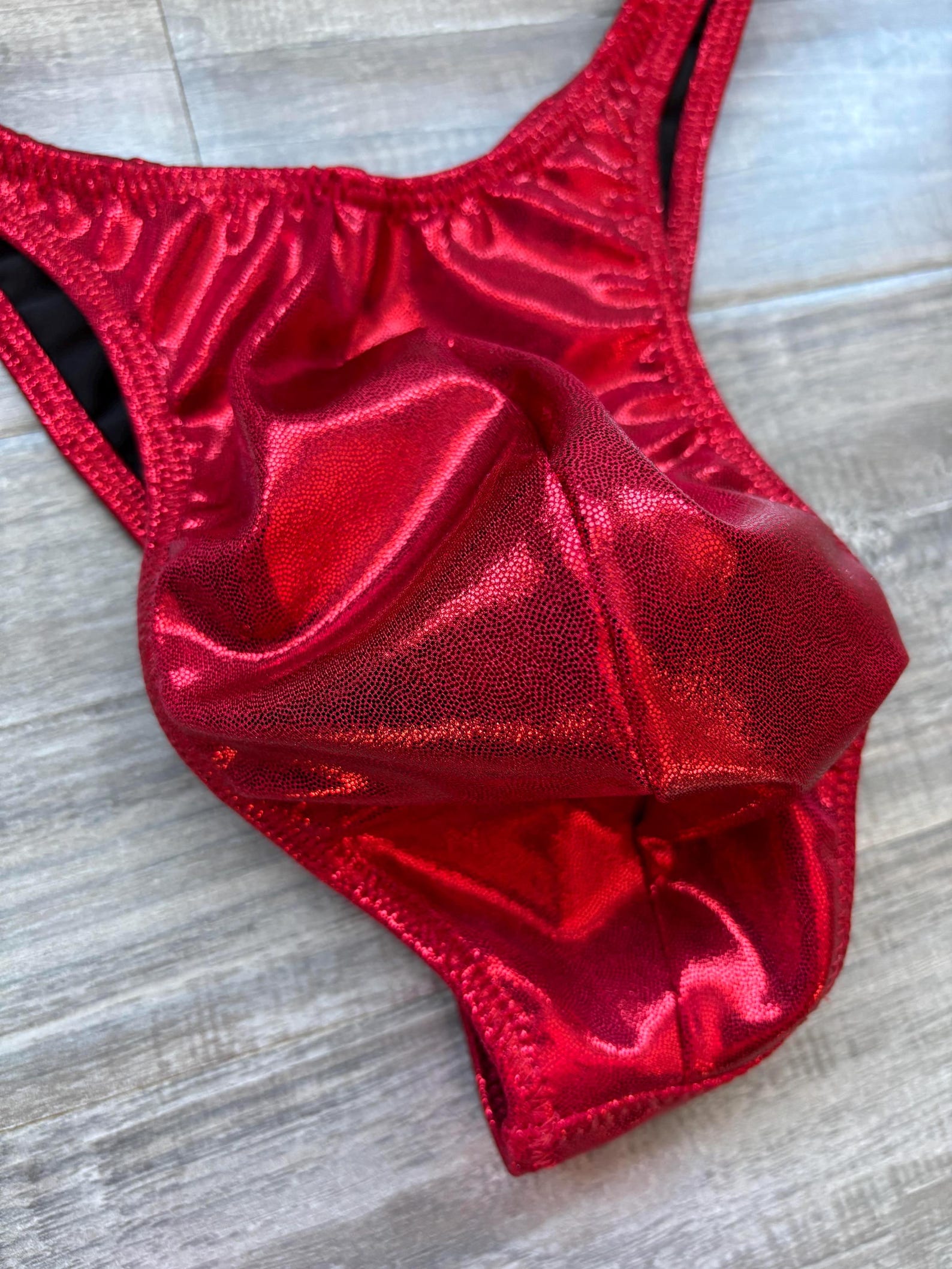 Custom Men's Bodybuilding Competition Trunks - Red Shimmer - Etsy