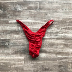 Custom Men's Bodybuilding Posing Trunks - Bright Red - Competition ...