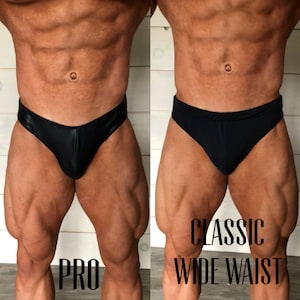 Custom Men's Classic Physique Posing Trunks - Matte Black - Competition Trunks - Etsy