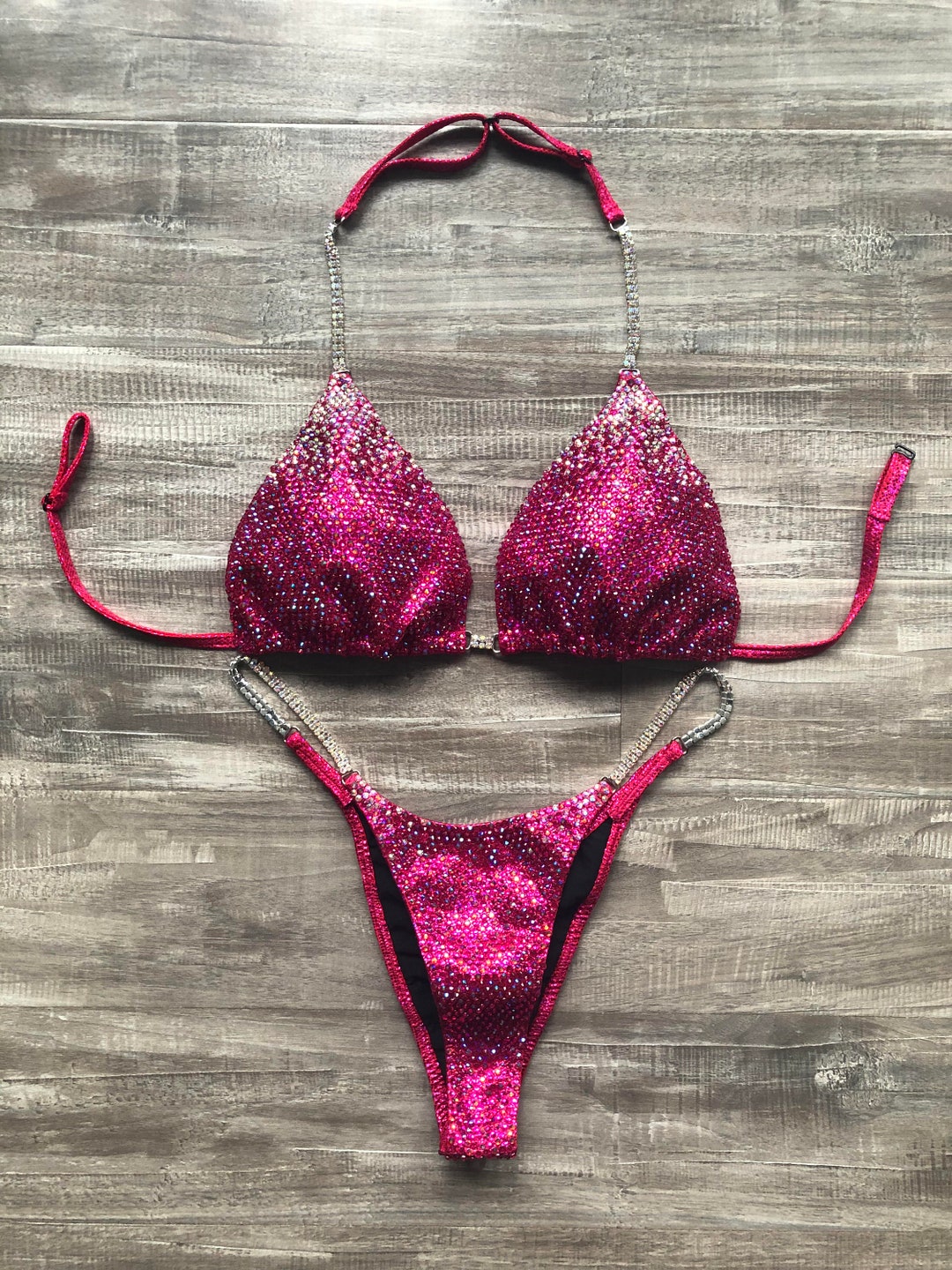 Competition Bikini Hot Pink Ombré / NPC, IFBB, OCB Competition Bikinis ...