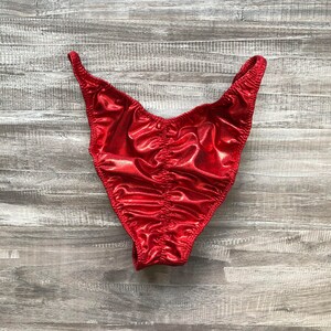 Custom Men's Bodybuilding Posing Trunks - Red Shimmer - Competition ...