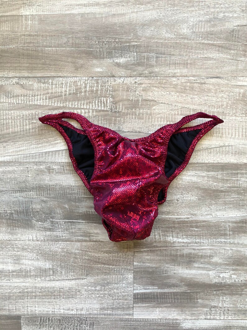 Custom Men's Bodybuilding Posing Trunks Cranberry NPC - Etsy