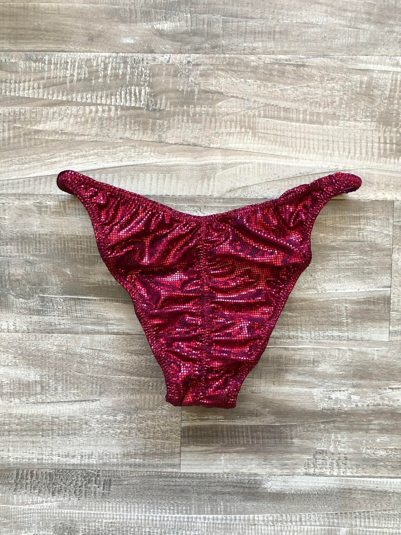 Custom Men's Bodybuilding Posing Trunks Cranberry NPC - Etsy