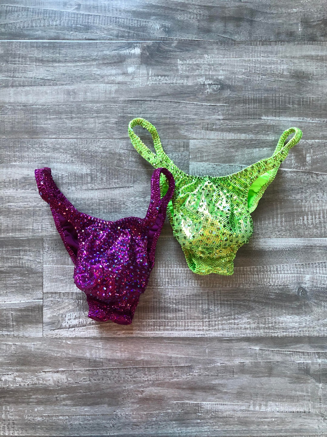 One Custom Men's Bodybuilding Posing Trunks - With Bling Crystal ...