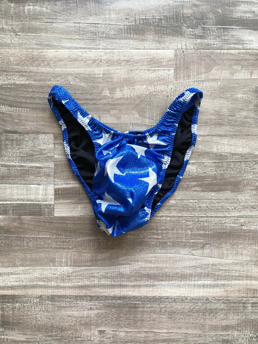 Custom Men's Bodybuilding Posing Trunks - Royal Blue Stars - NPC, IFBB ...