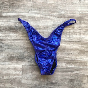 Custom Men's Bodybuilding Posing Trunks - Blue/purple - Competition ...