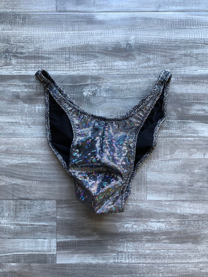 Custom Men's Bodybuilding Posing Trunks Silver/black - Etsy