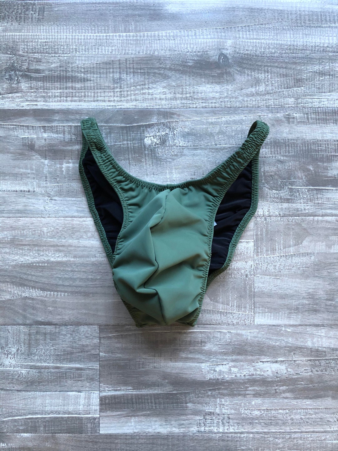 Custom Men's Bodybuilding Posing Trunks - Matte Army Green ...