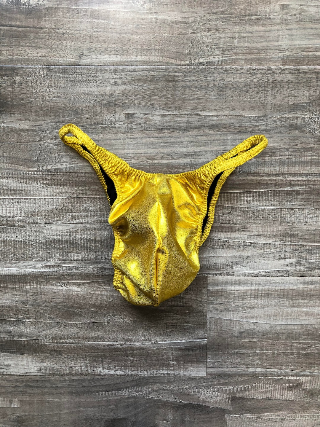 Custom Men's Bodybuilding Posing Trunks - Yellow Shimmer - Competition ...