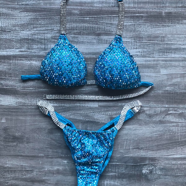 Light Blue Competition Bikini - Etsy
