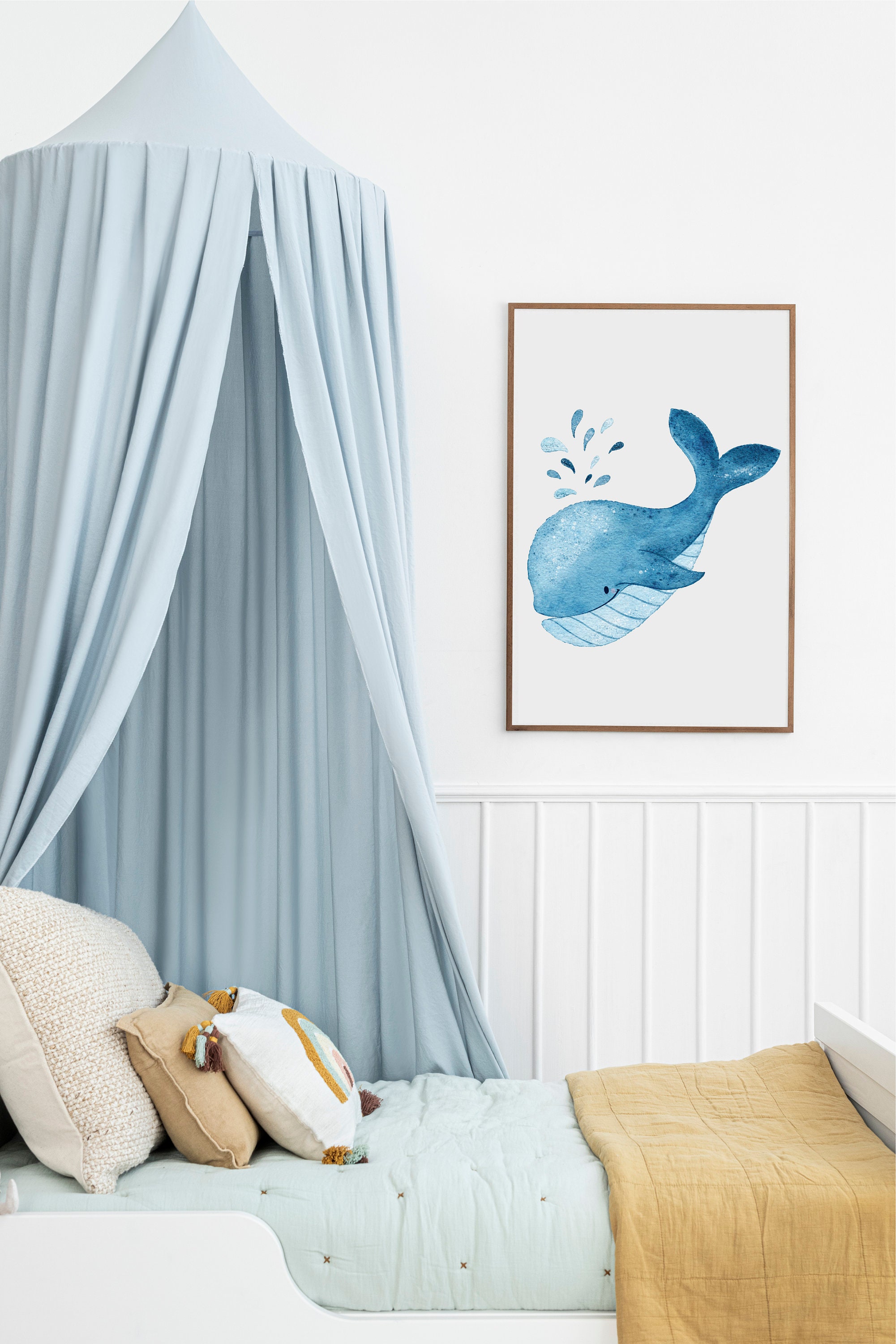 Sea Animals Watercolor, Cute Underwater Wall Print for Kids, Instant ...