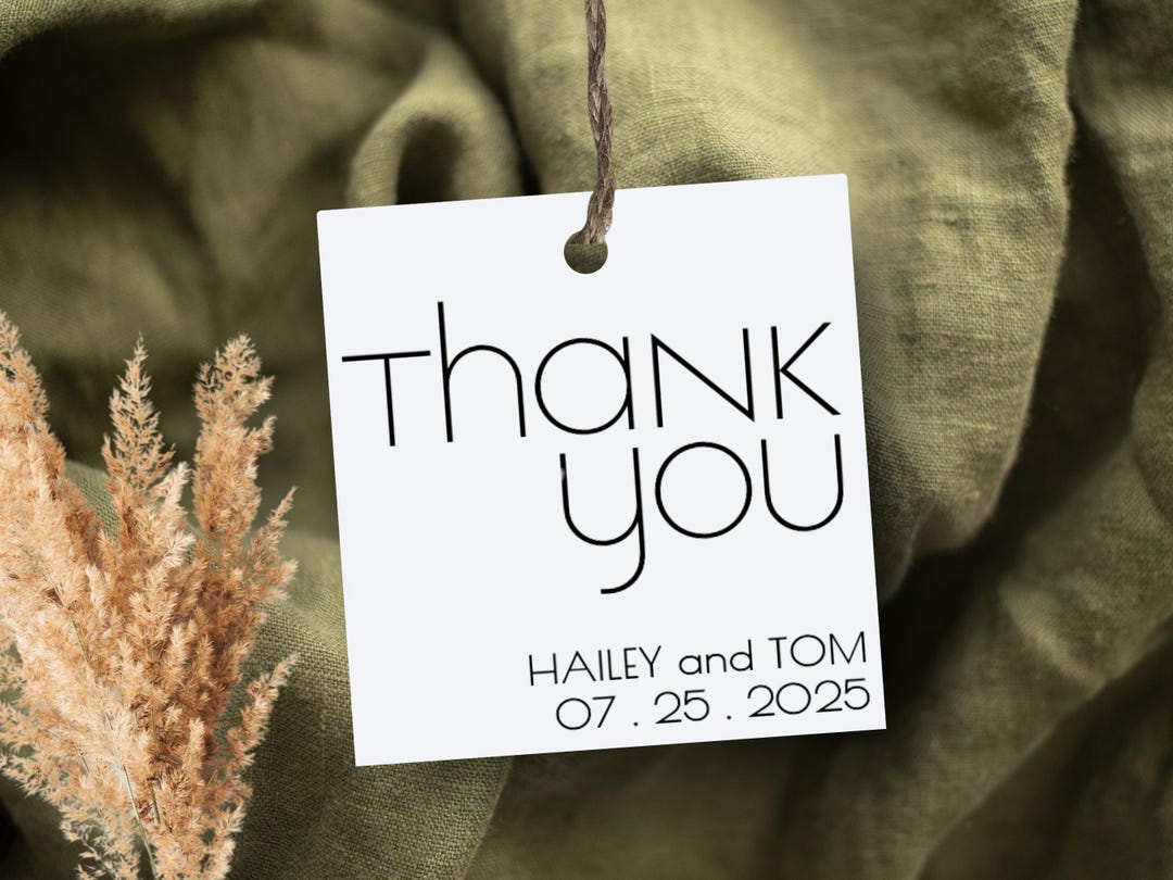 Wedding Favor Gift Tag Template, Edit With Canva, Personalized Thank ...