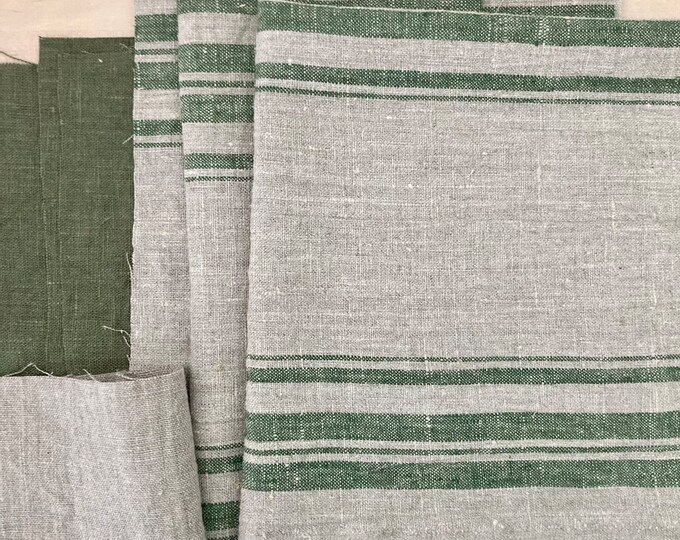 Mixed Heavyweight Linen Fabric Bundle Remnants Fabric - Etsy