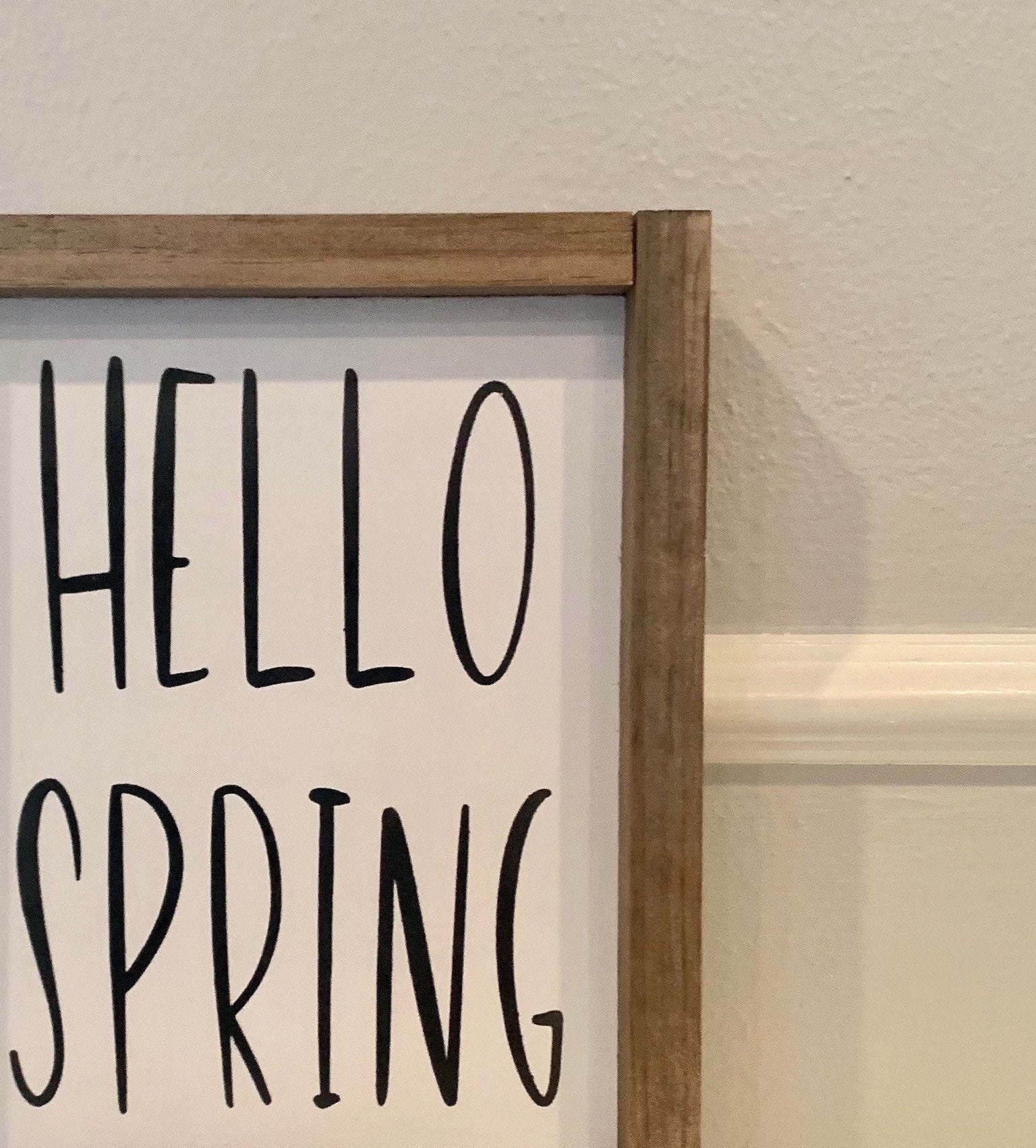 Hello Spring Sign Hello Spring Wood Sign Farmhouse Spring | Etsy