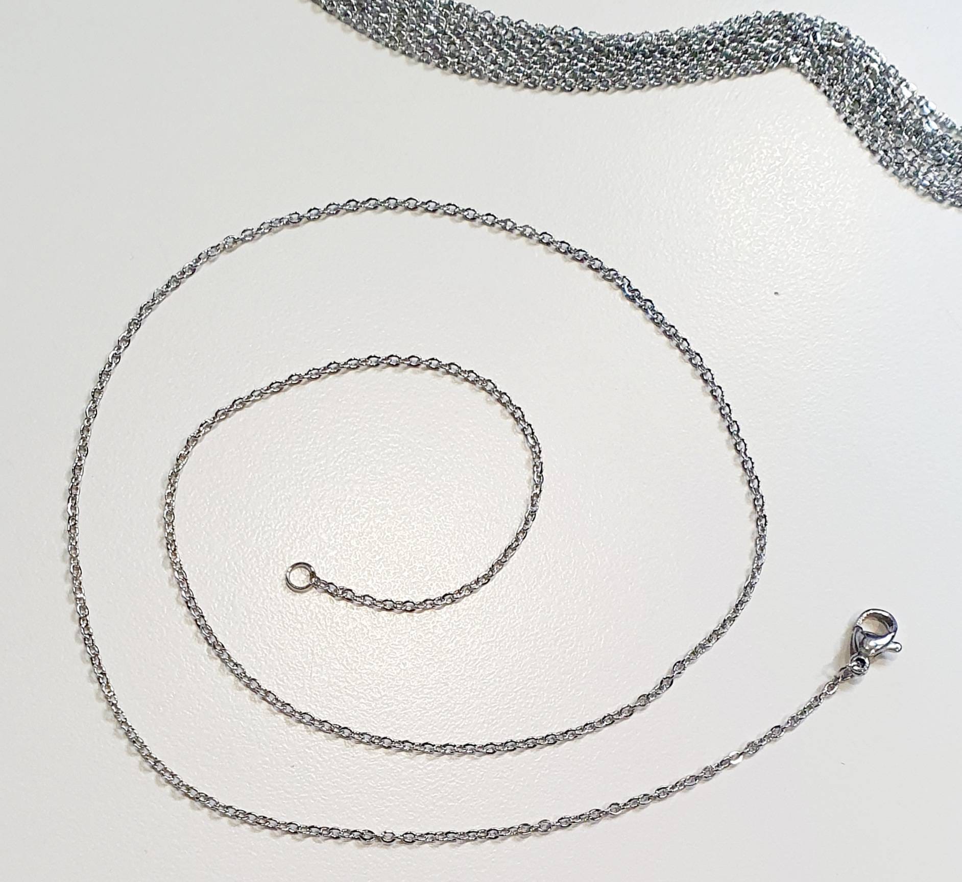 Solid Fine Chains Set of 10 Stainless Steel 45 Cm - Etsy UK