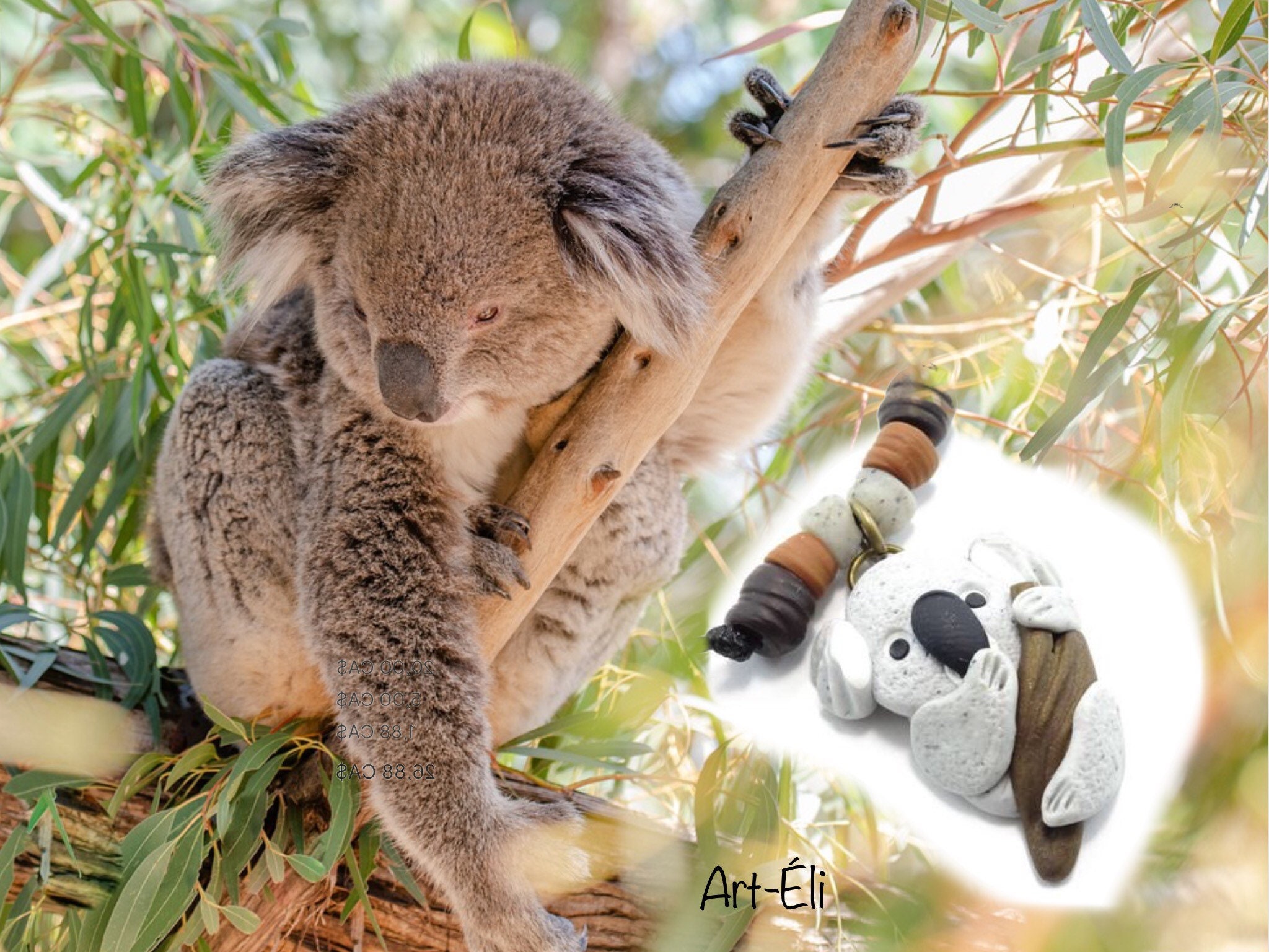 Koala Necklace / Cute Koala Adjustable Necklace - Etsy