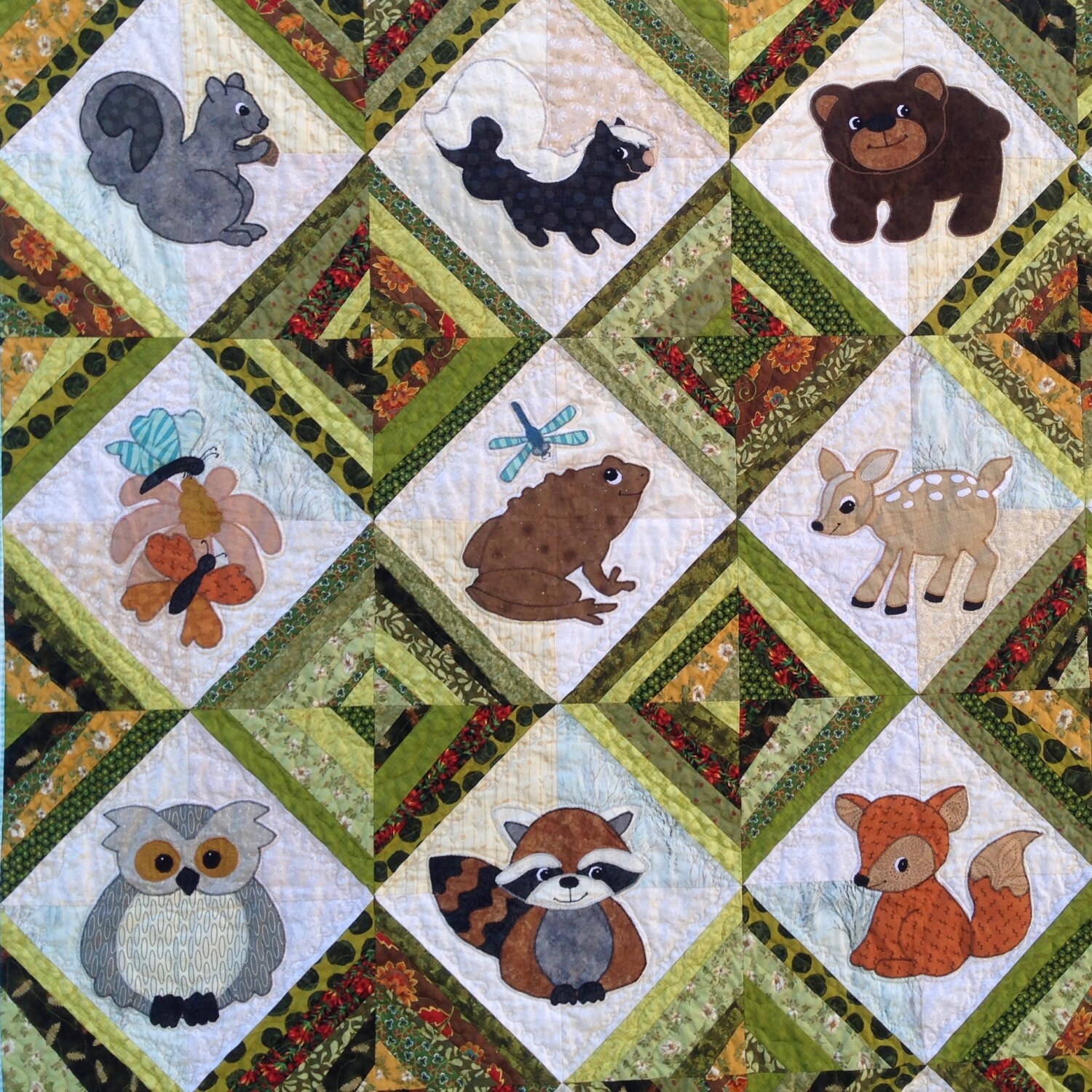 PDF Forest Friends Applique Quilt Pattern - Etsy