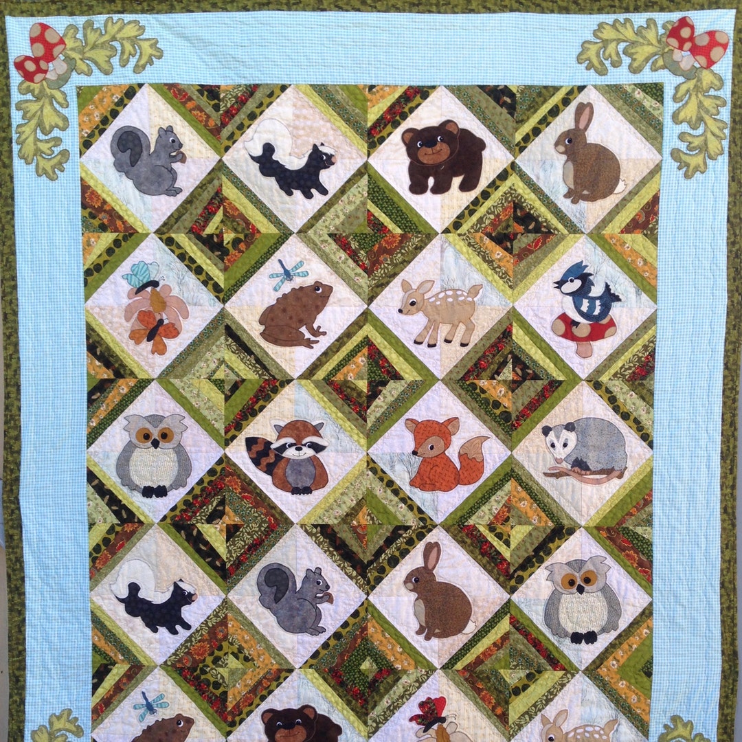 PAPER Forest Friends: Hide & Seek Applique Quilt Pattern - Etsy