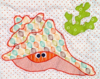 Clam Shell Applique Machine Embroidery Digital Design Seashell - Etsy