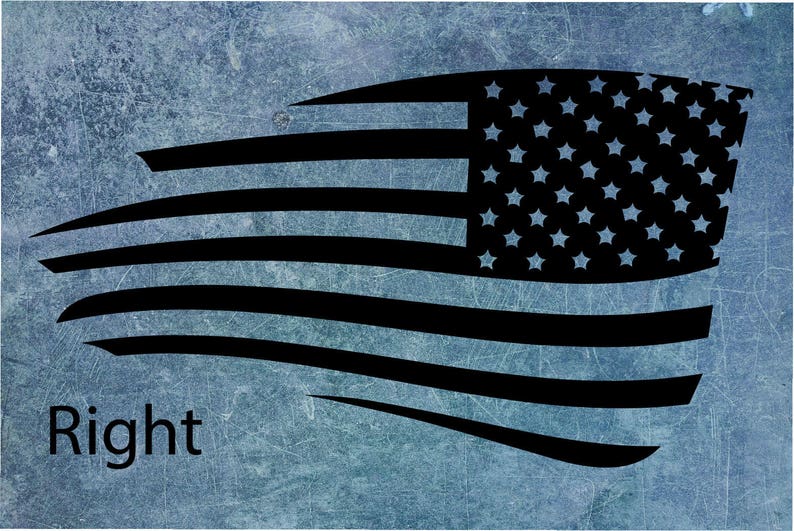 Distressed American Flag Decal - Etsy