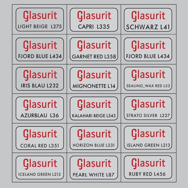 Vintage Paint Code Decals - Etsy