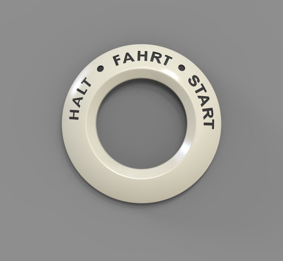 German Text Ignition Ring - "ivory". Attaches With 4 Back Side Magnets ...