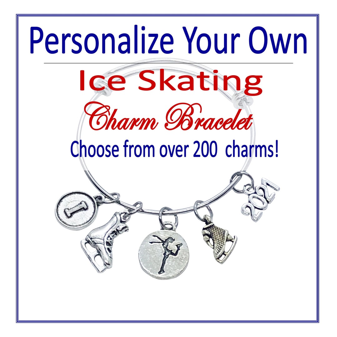 CREATE YOUR OWN Ice Skating Bracelet, Figure Skater Bracelet, Ice ...