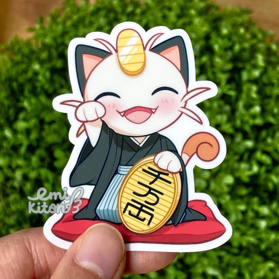 Lucky Meowth Vinyl Stickers Laminated & Water-resistant - Etsy