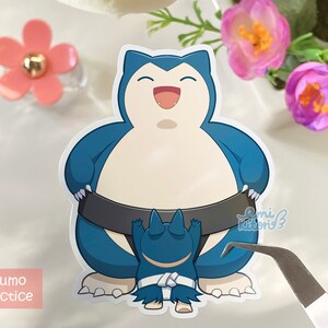 Sumo Snorlax Vinyl Stickers, Soap and Water Resistant, Pokemon Sticker ...