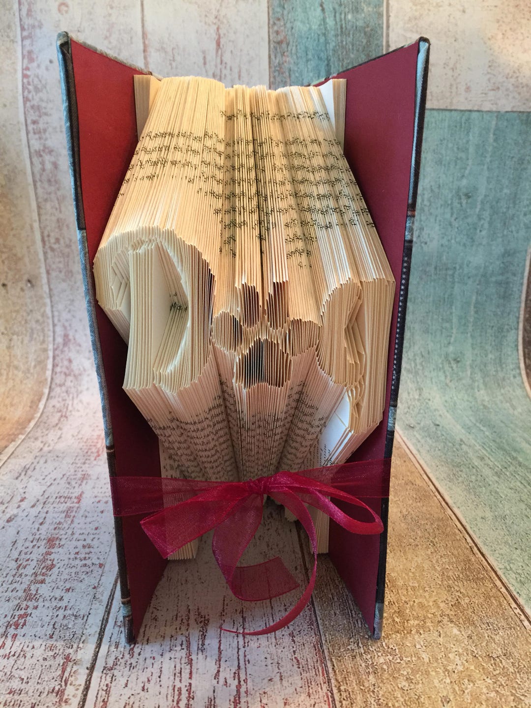 Custom Book Fold - "dog" W/pawprint, Shadow Book, Folded Book Art, Any ...