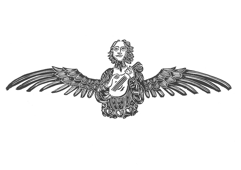 The Angel of Knapton Original Linocut Print - Etsy